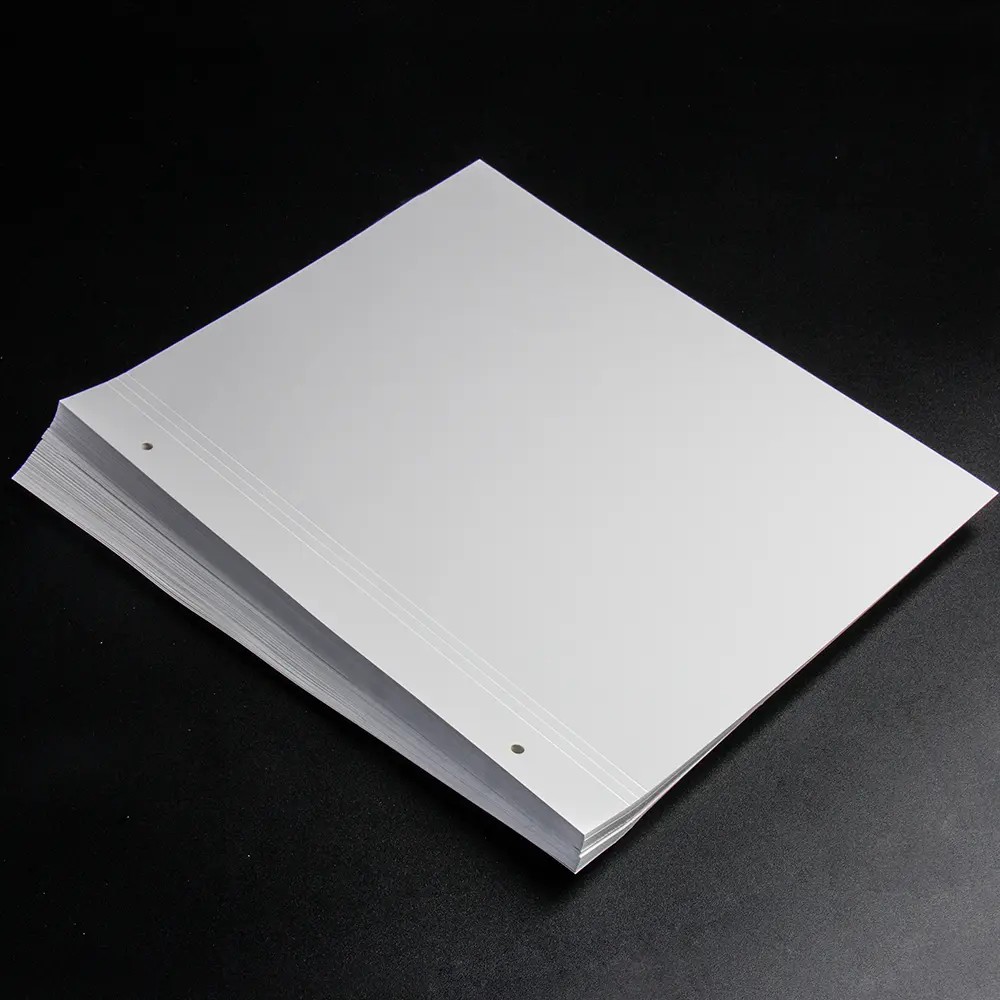 Ramette de 100 Feuilles Blanches A4 Verticale Rainée Trouée ...